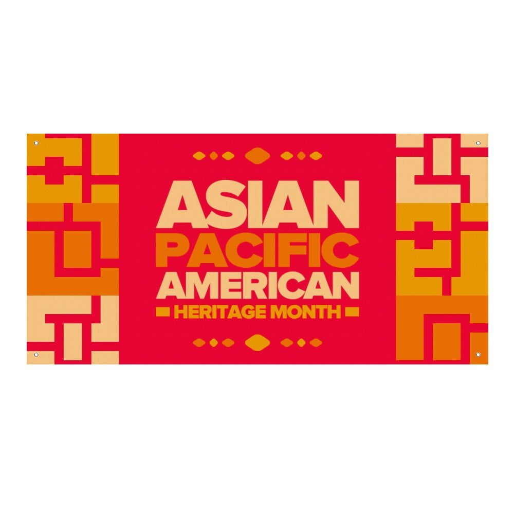 Asian American And Pacific Islander Heritage Month Banners Flag Hanging ...