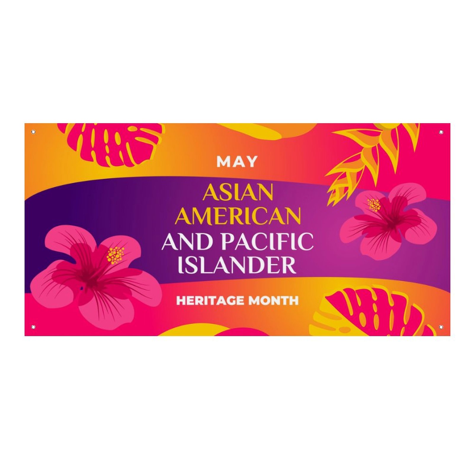 Asian American And Pacific Islander Heritage Month Banners Flag Hanging ...