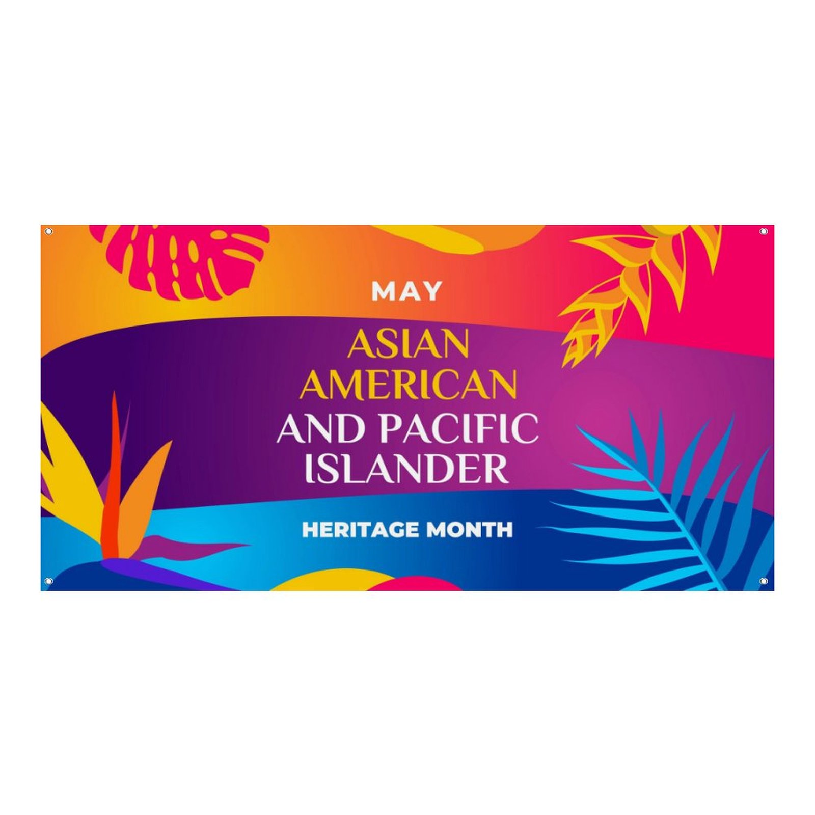 Asian American And Pacific Islander Heritage Month Banners Flag Hanging ...