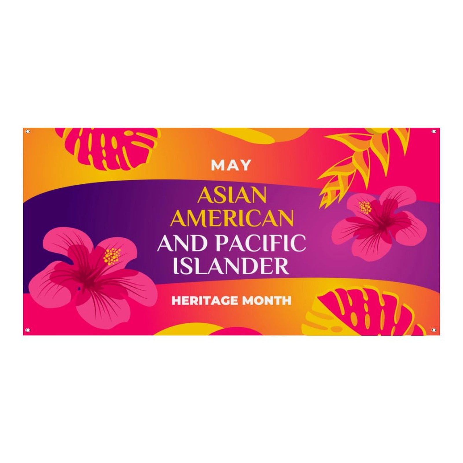 Asian American And Pacific Islander Heritage Month Banners Flag Hanging ...