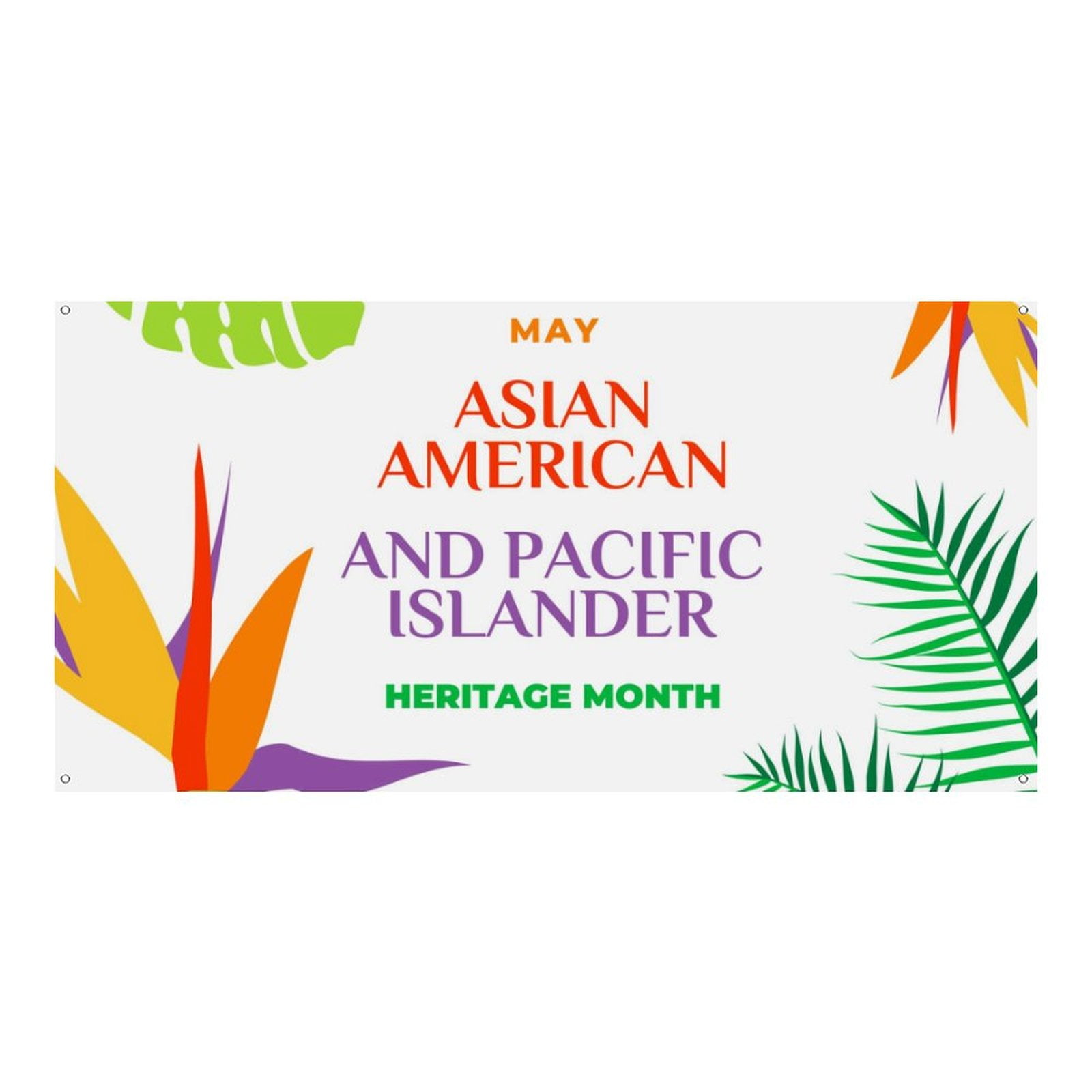 Asian American And Pacific Islander Heritage Month Banners Flag Hanging ...