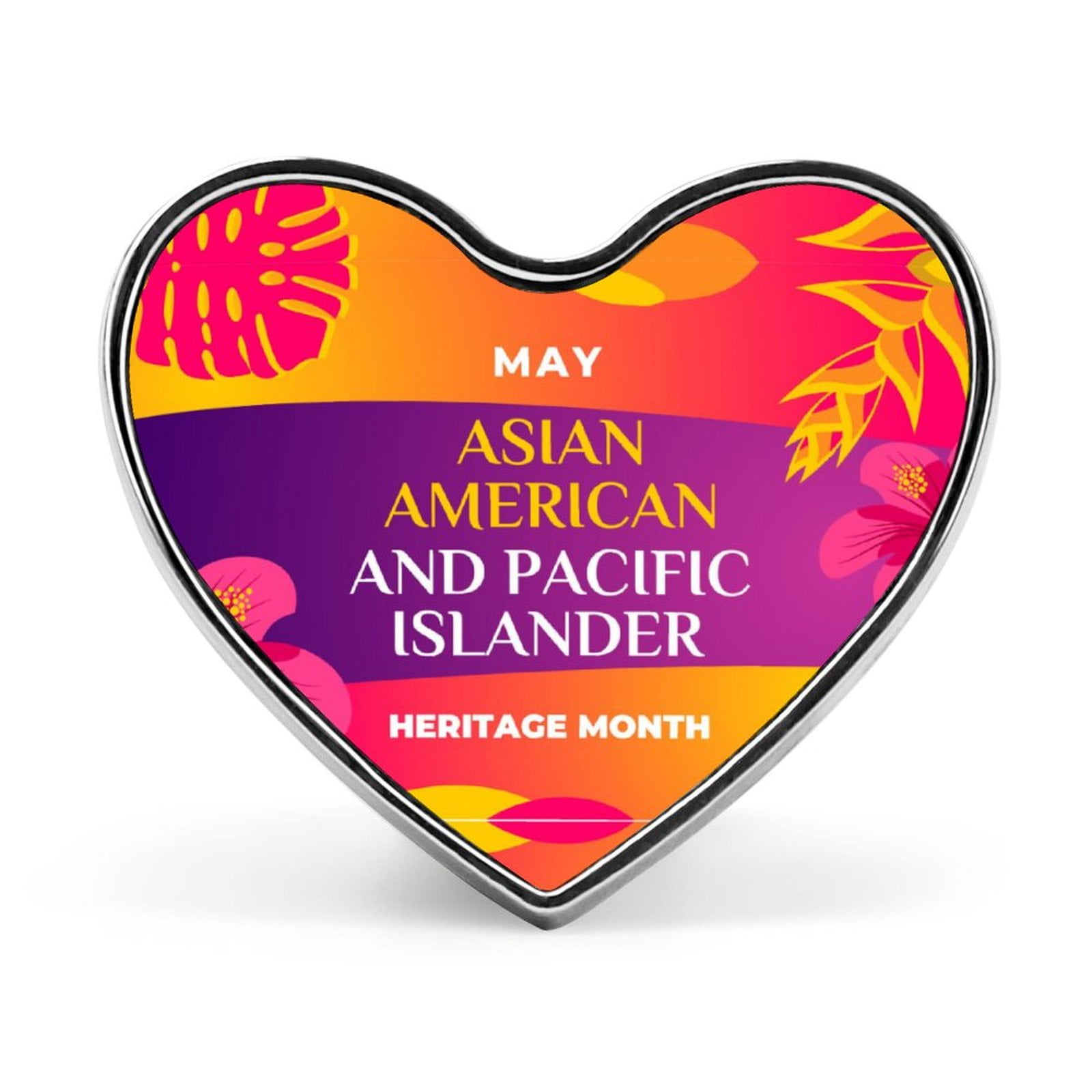 Asian American And Pacific Islander Heritage Month Pins Heart Buttons ...