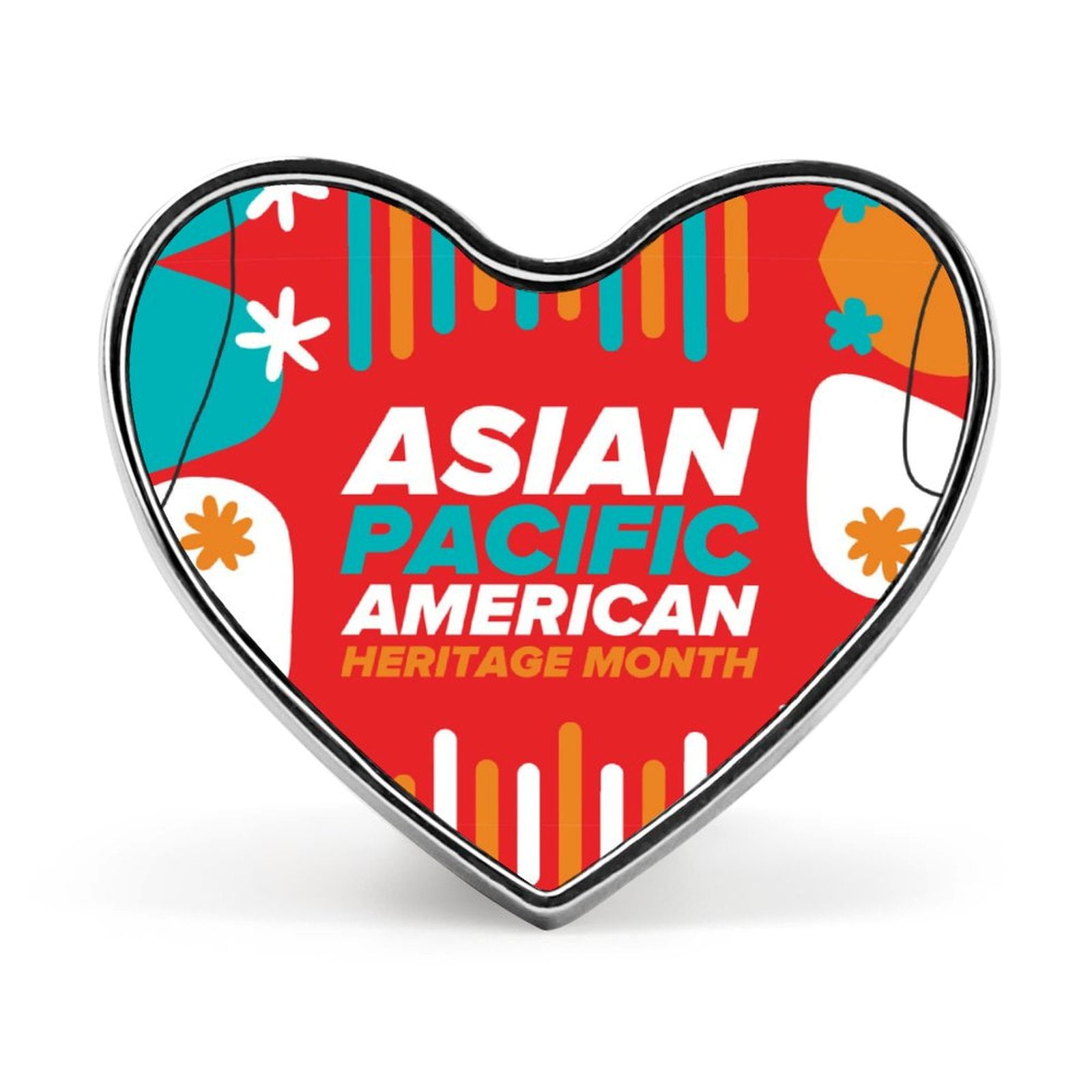 Asian American And Pacific Islander Heritage Month Pins Heart Buttons ...