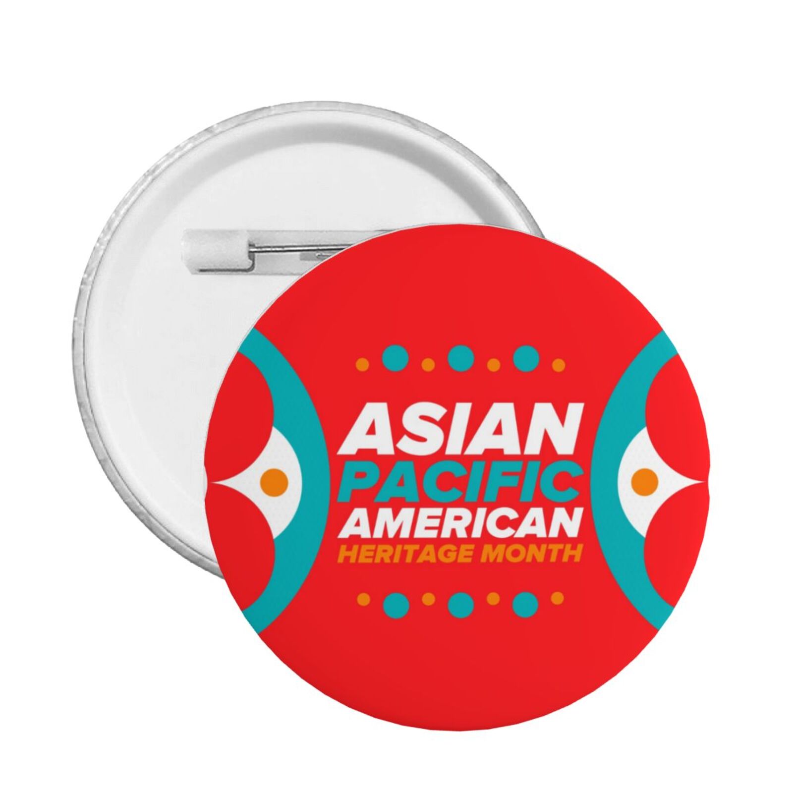 Asian American And Pacific Islander Heritage Month Round Badge Button ...