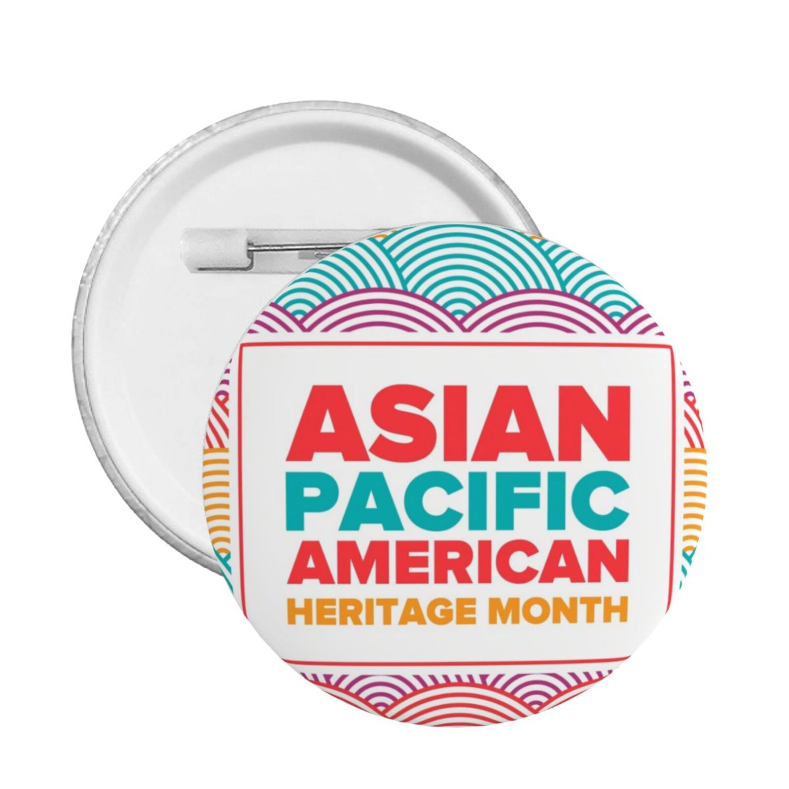 Asian American And Pacific Islander Heritage Month Round Badge Button ...