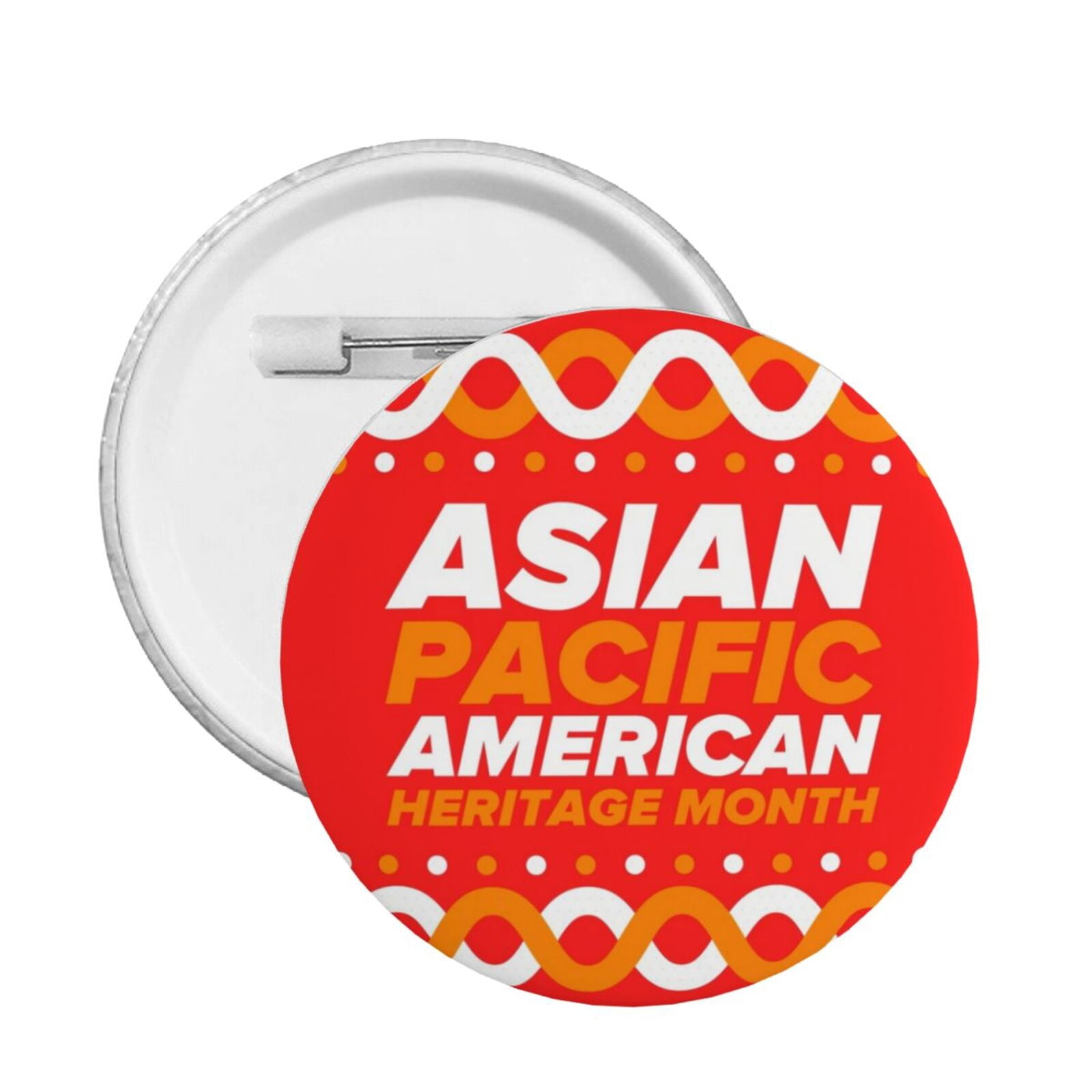 Asian American And Pacific Islander Heritage Month Round Badge Button ...