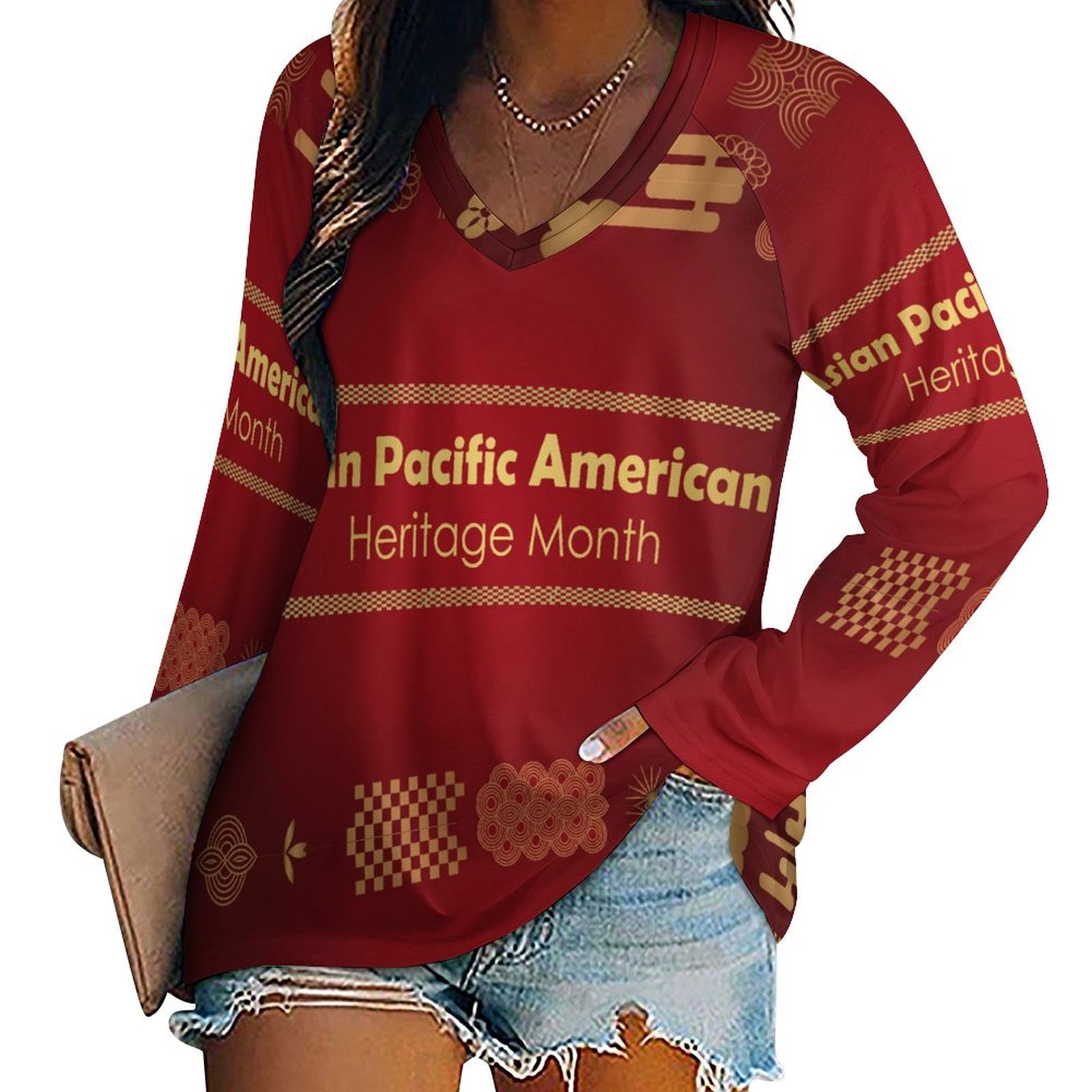 Asian American And Pacific Islander Heritage Month Women's Long Sleeve ...