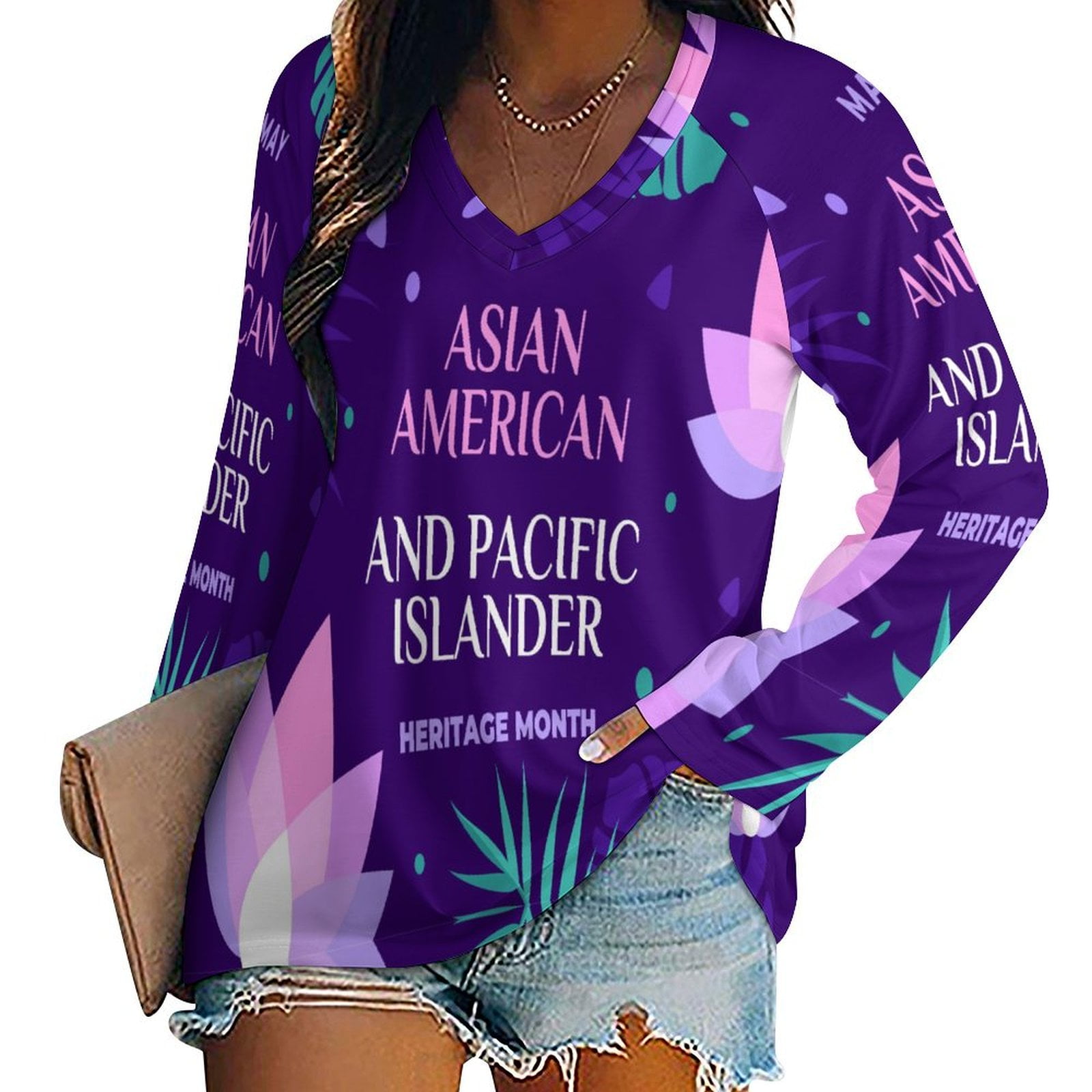Asian American And Pacific Islander Heritage Month Women's Long Sleeve ...