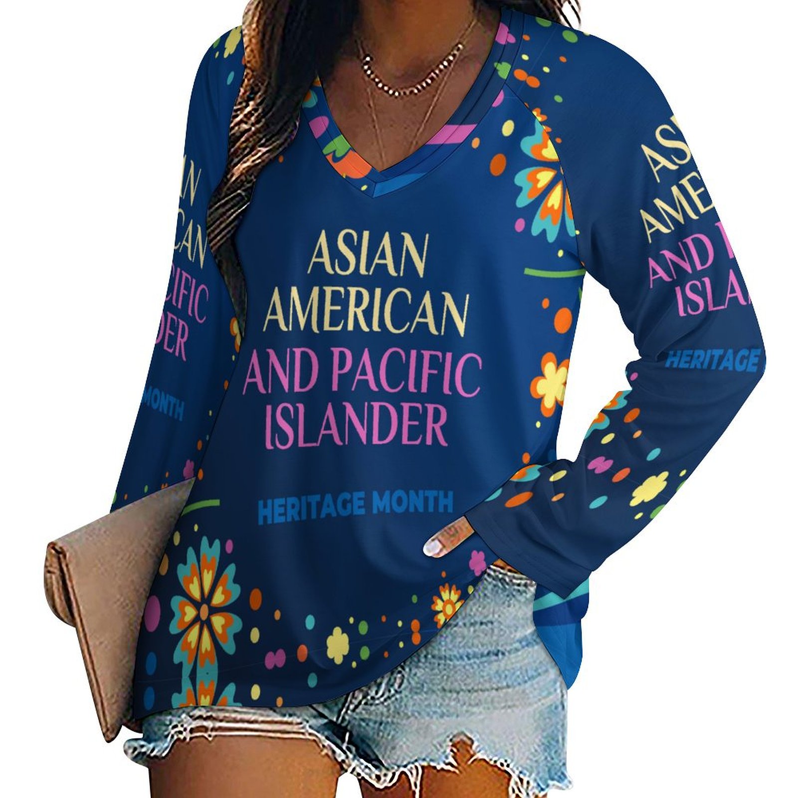 Asian American And Pacific Islander Heritage Month Women's Long Sleeve ...