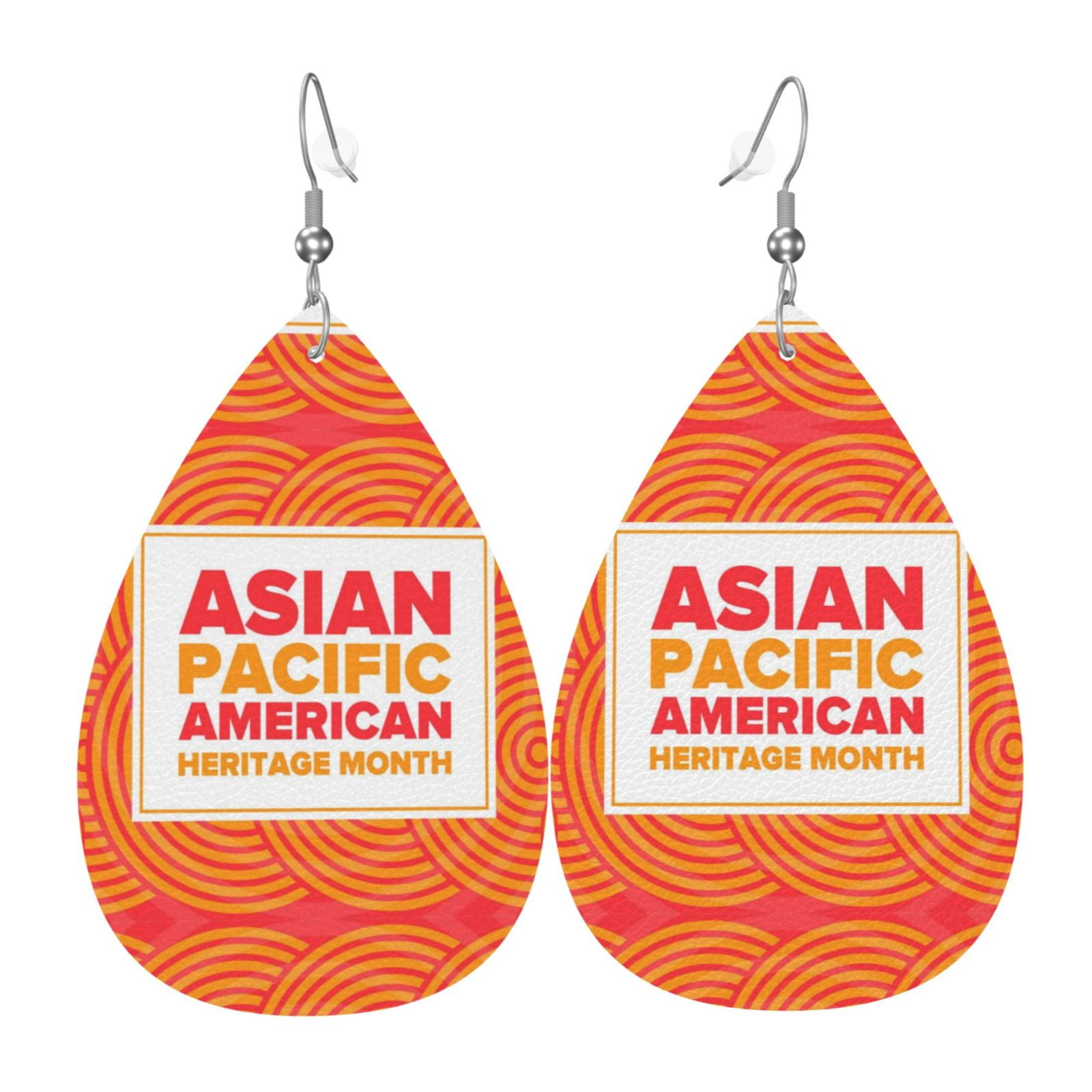 Asian American And Pacific Islander Heritage Month Leather Earrings For ...
