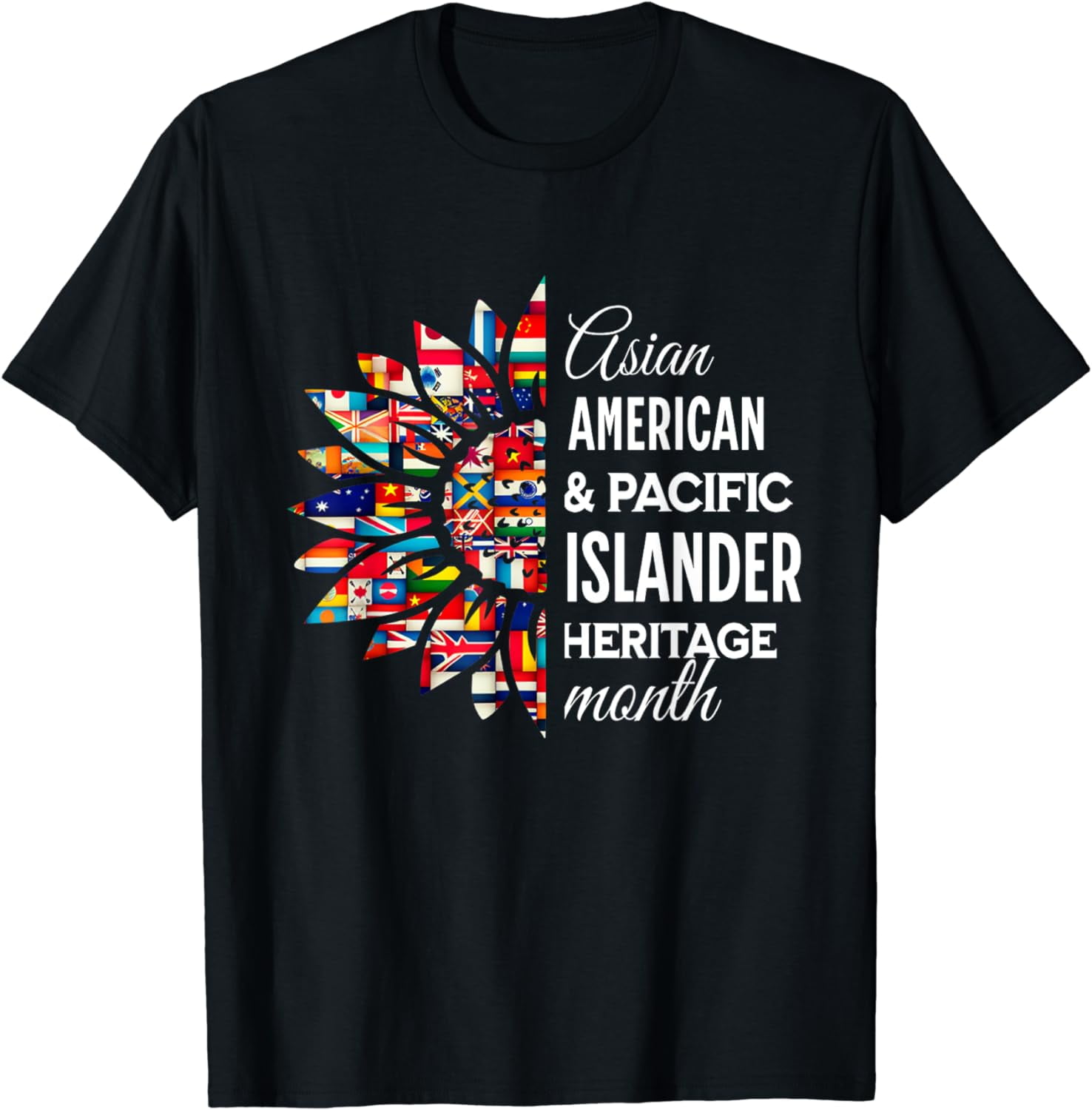 Asian American and Pacific Islander heritage month sunflower Cotton T ...