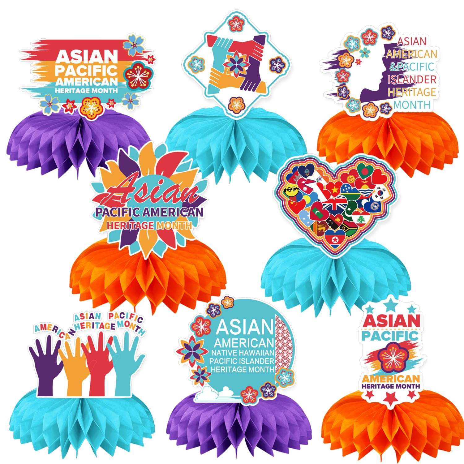 Asian American andTRDN Pacific Islander Heritage Month Decorations,9Pcs ...