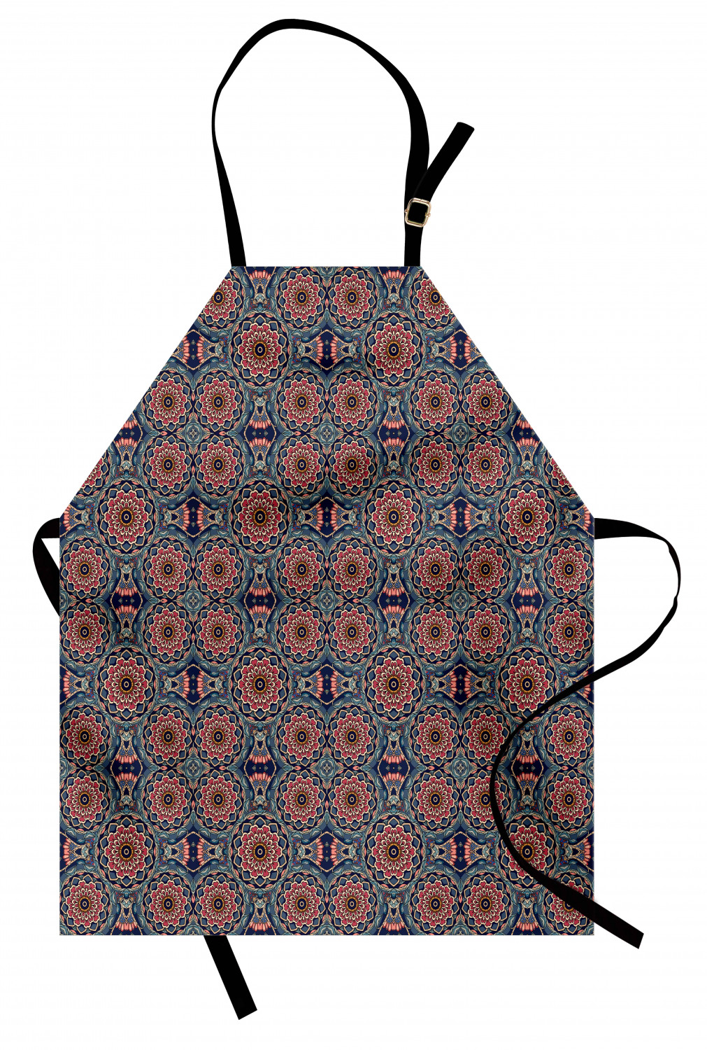 Asian Apron Artistic Eastern Composition with Blossoming Lotus Flower ...