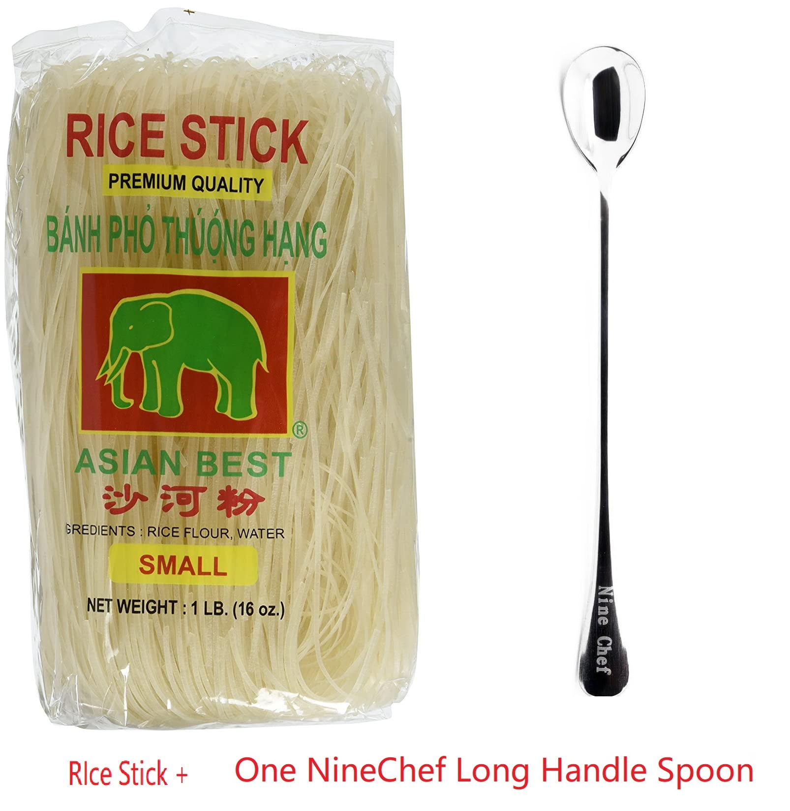 Asian Best Premium Rice Stick Noodle Small 16oz (6 Pack) Plus one ...