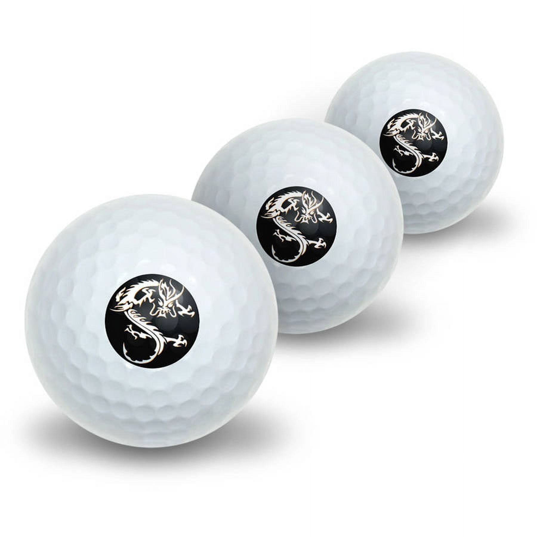 Asian Chinese Dragon Black Novelty Golf Balls, 3pk - Walmart.com
