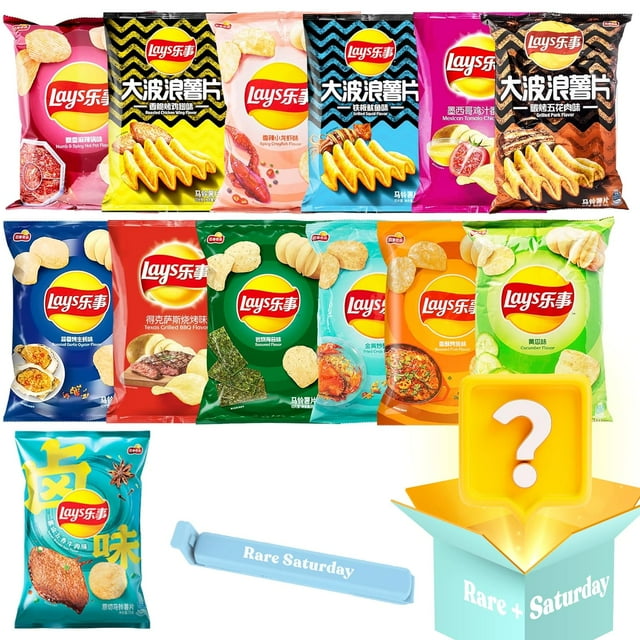 Asian Chips Mystery Variety - Exotic Potato Chips Asia (4-Pack ...