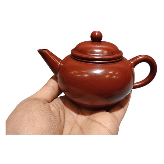 Asian Clay Tea Pot Purple Kitchen Cute Round Body Spherical Bead Knob ...