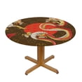 Asian Dragon Oriental Dragons Fitted Round Tablecloth 140cm with ...