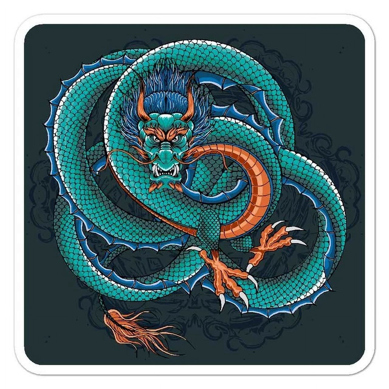 Asian Dragon Sticker Indoor Outdoor Phone Decal Water Bottle Stickers ...