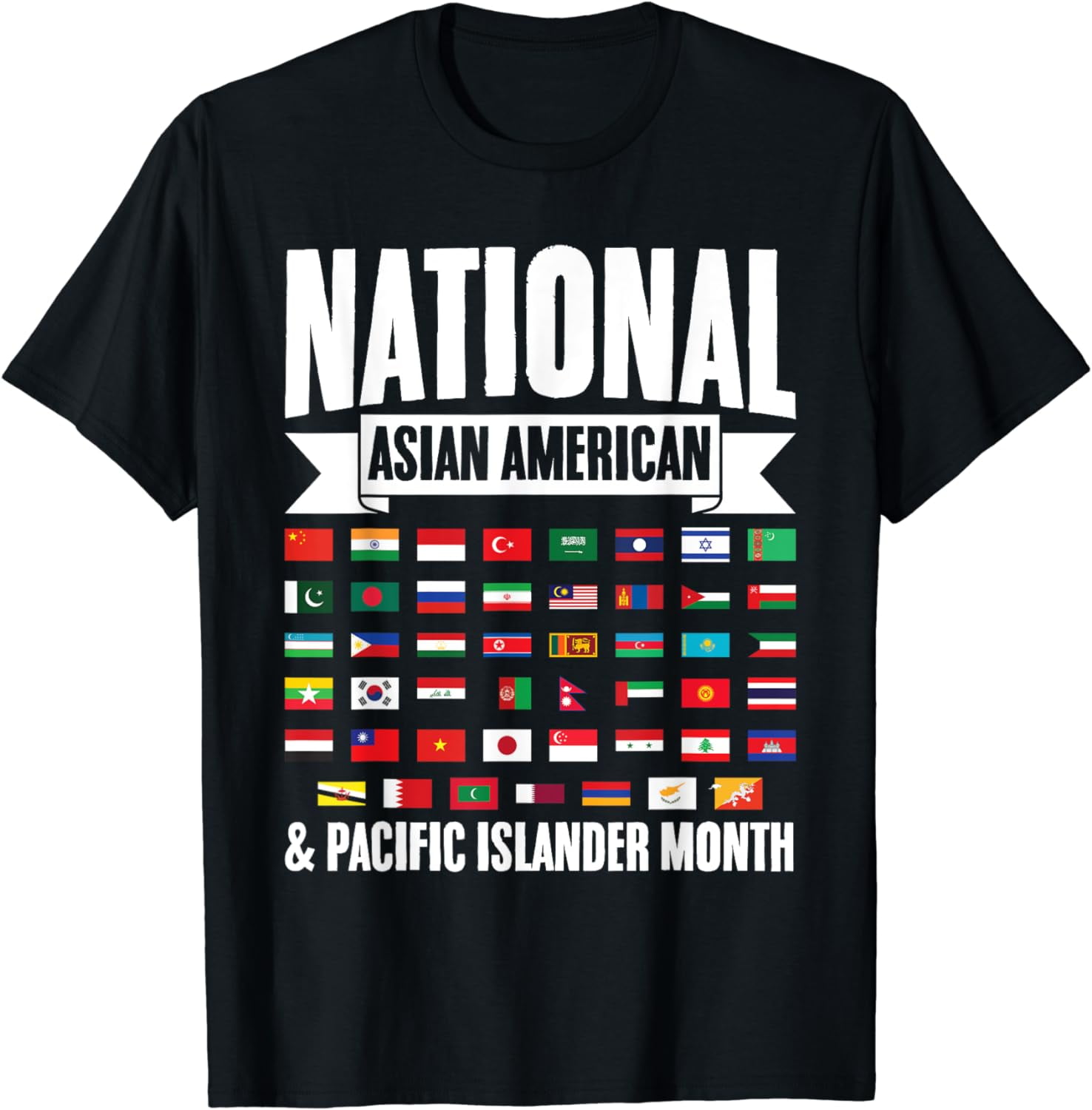 Asian Flag National Asian American Pacific Islander Heritage T-Shirt ...