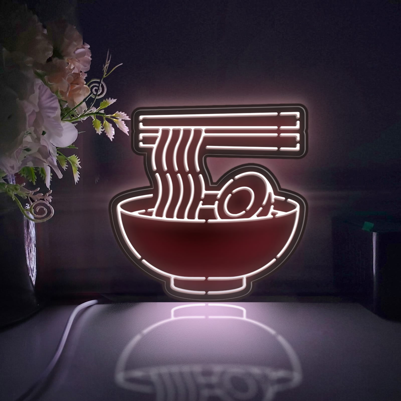 Asian Food Noodle Led Light Box, Dimmable Neon-Like Light Signs USB ...
