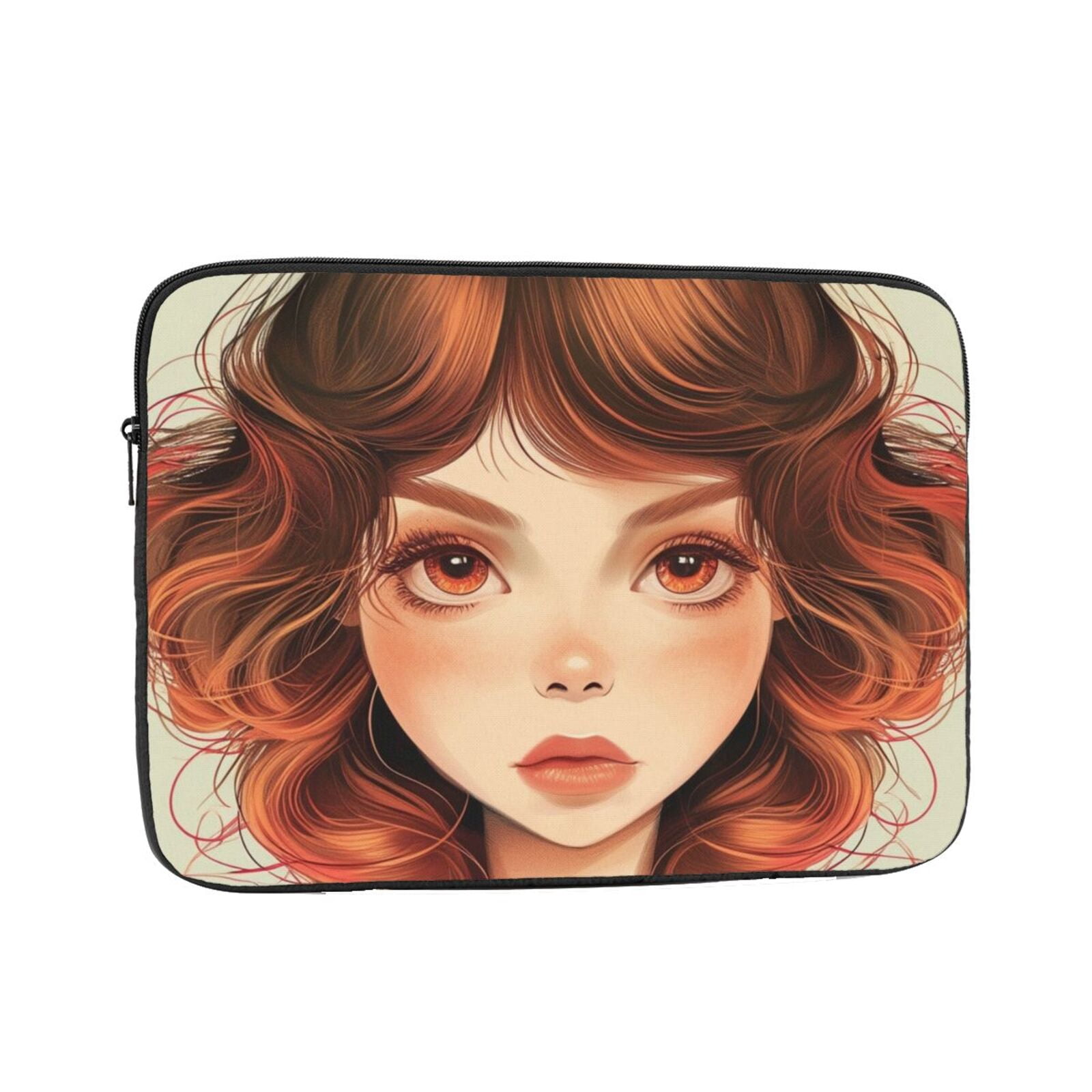 Asian Girl Sketch Laptop Sleeve Bag Compatible With MacBook Air / Pro ...