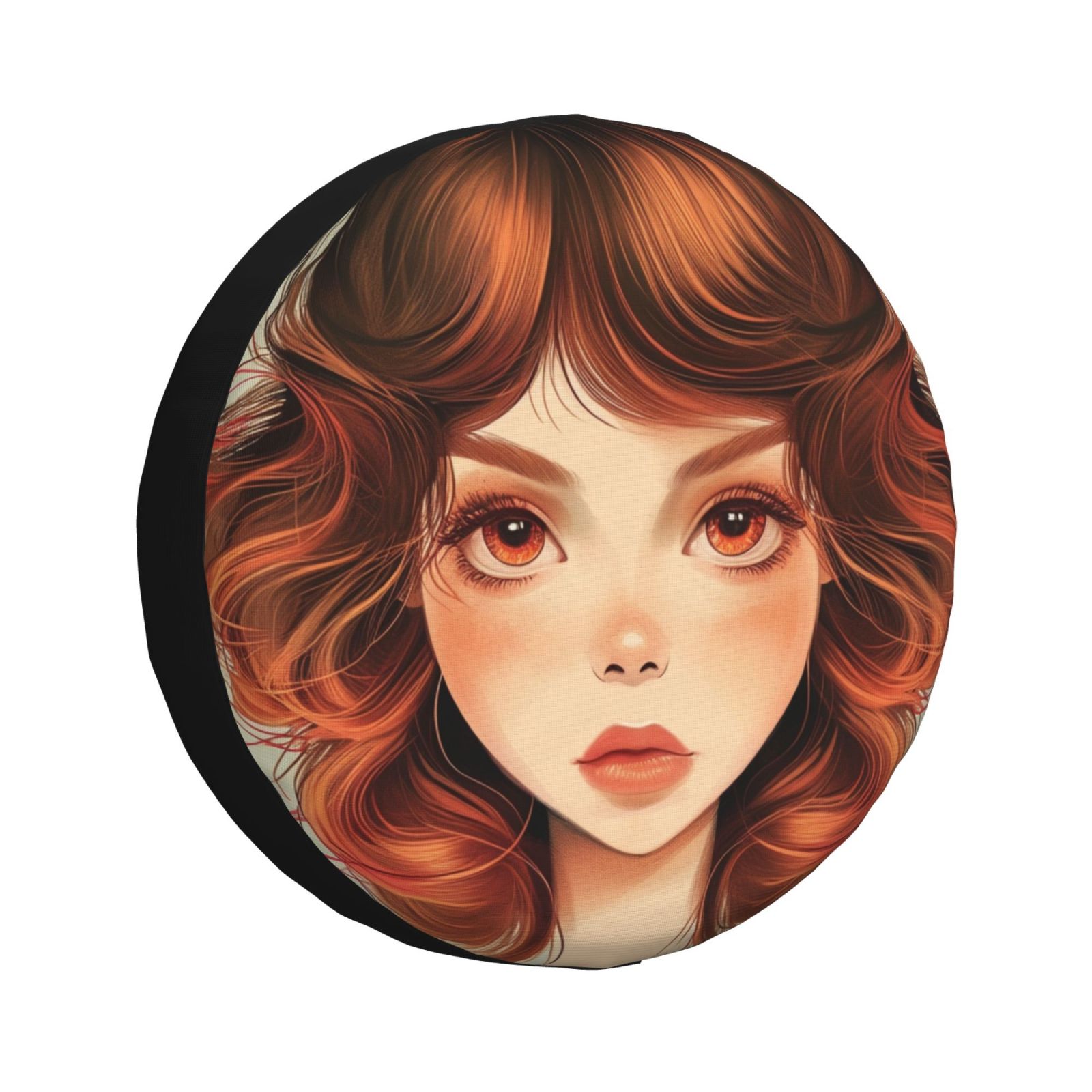 Asian Girl Sketch Spare Tire Cover For Trailers Rv Wheel Covers Origin ...