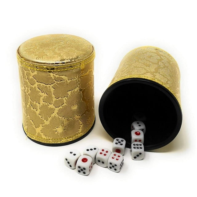 Asian Home Thy Collectibles Dice Cup with 5 Dices, PU Leather ...