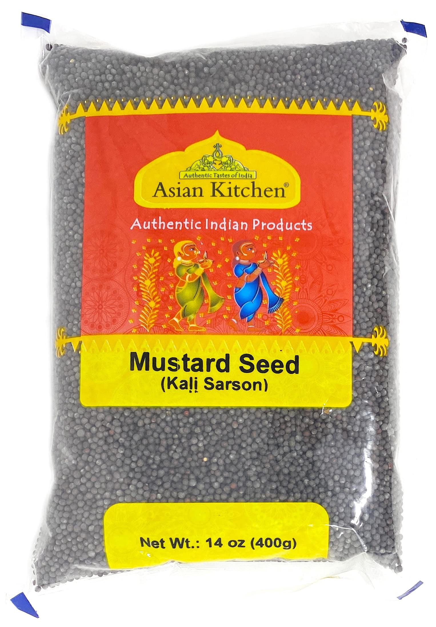 Asian Kitchen Black Mustard Seeds Whole Spice (Kali Rai) 14oz (400g ...