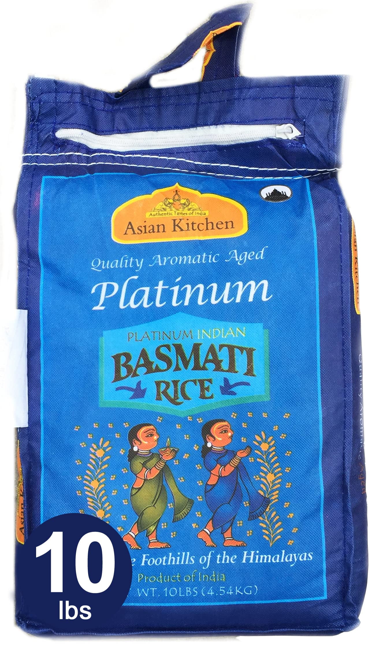 Asian Kitchen Platinum White Basmati Rice Extra Long Aged 10lbs (4.54kg ...