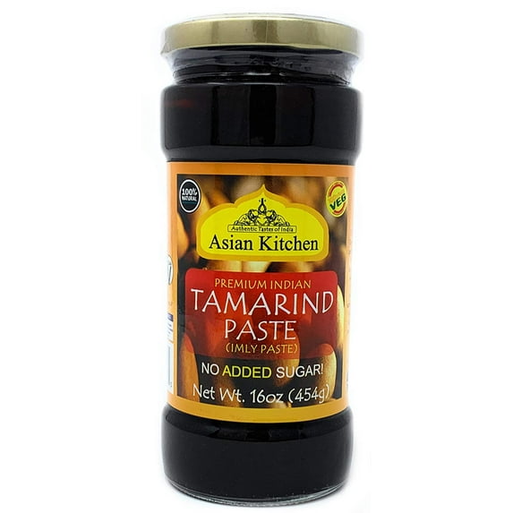 Asian Kitchen Pure Tamarind Paste (Imli) 16oz, Gluten Free, Vegan, NON ...