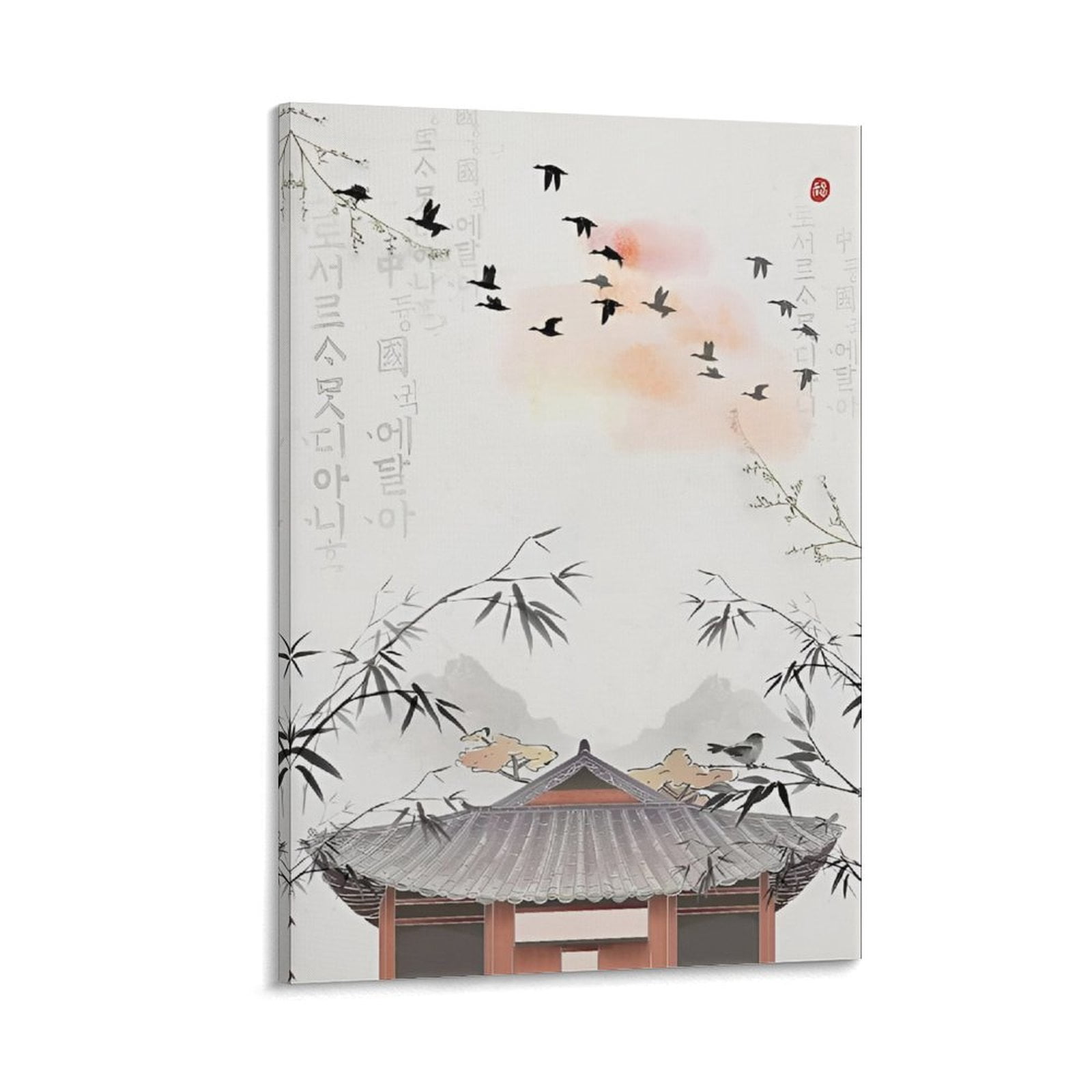 Asian Korean Culture Poster Wall Art Poster Scroll Canvas Painting ...