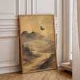 Asian Landscape Butterfly Misty Mountain Japandi Zen Nature Poster ...