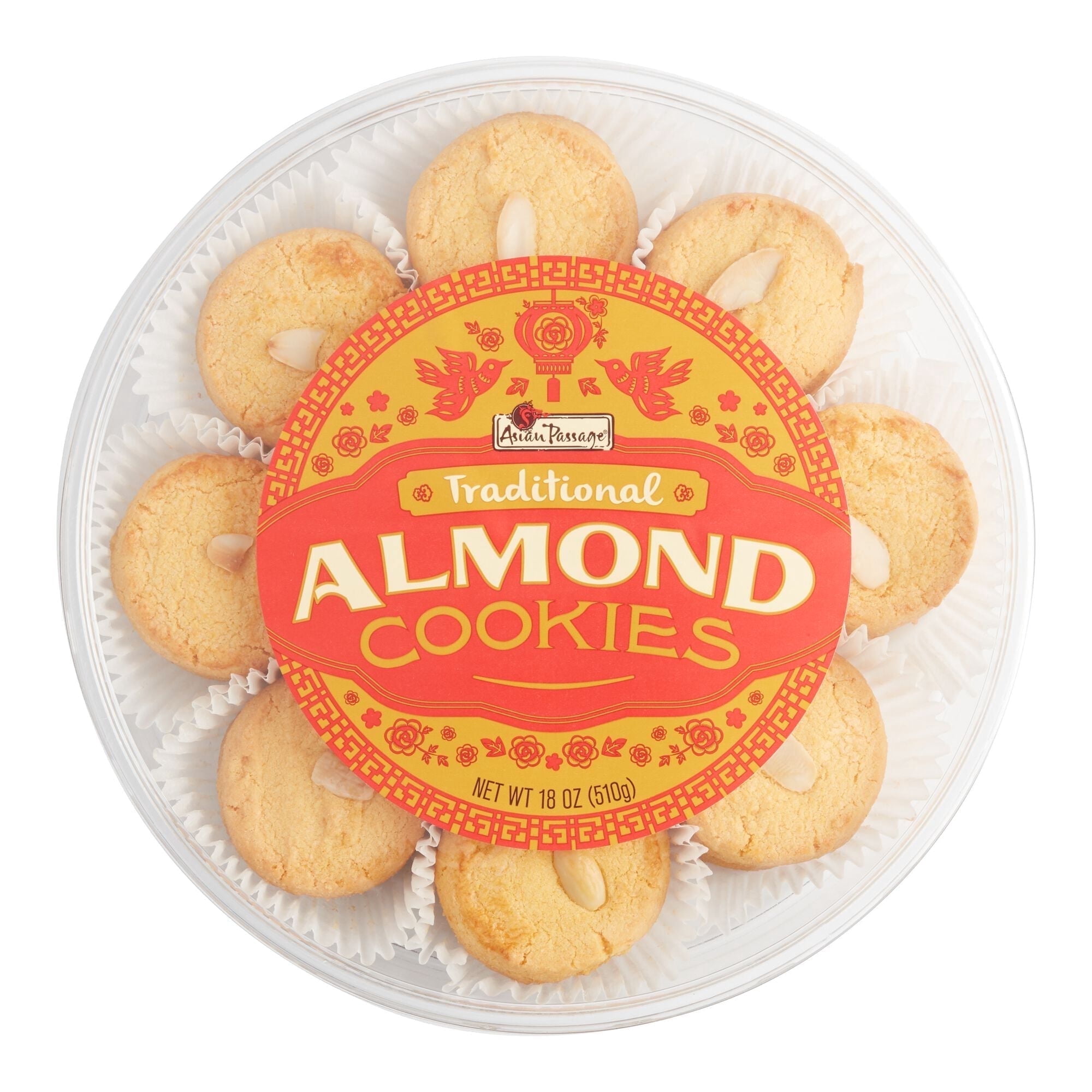 Asian Passage Traditional Almond Cookies Tub 18 oz Pack of 4 - Walmart.com