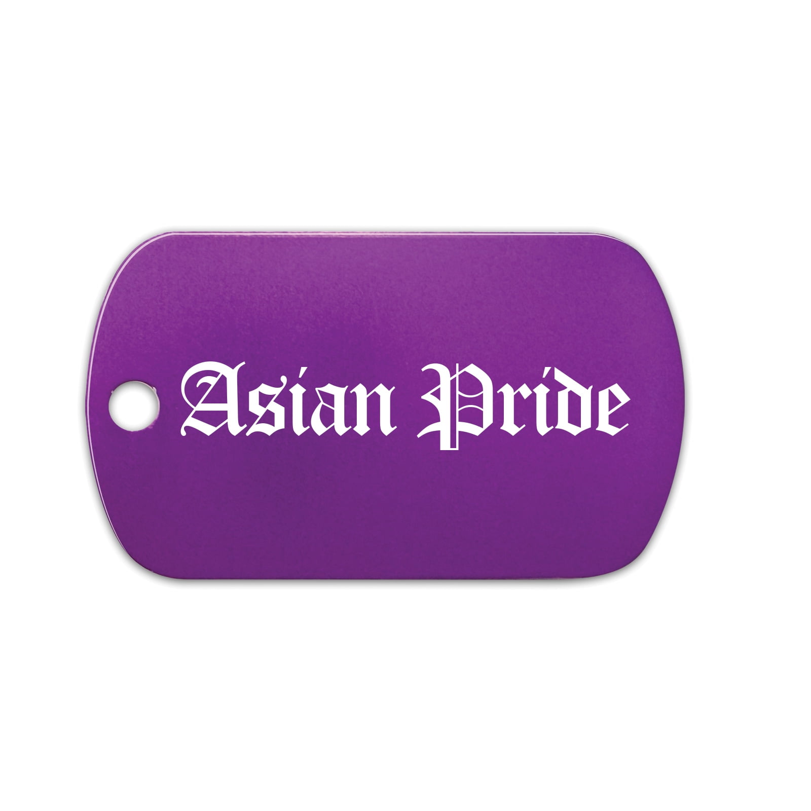 Asian Pride GI Dog Tag Aluminum Keychain - Purple - Walmart.com