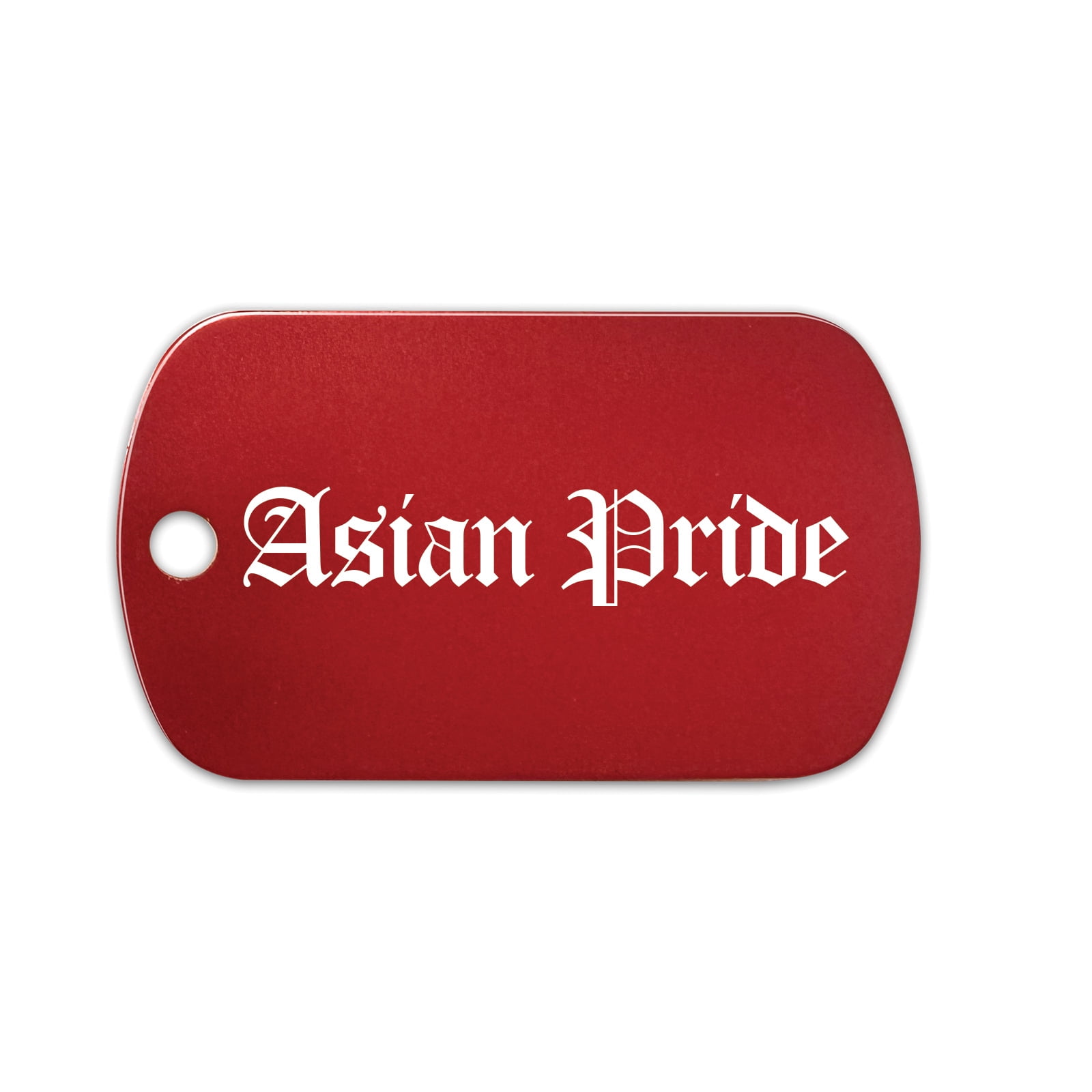Asian Pride GI Dog Tag Aluminum Keychain - Red - Walmart.com