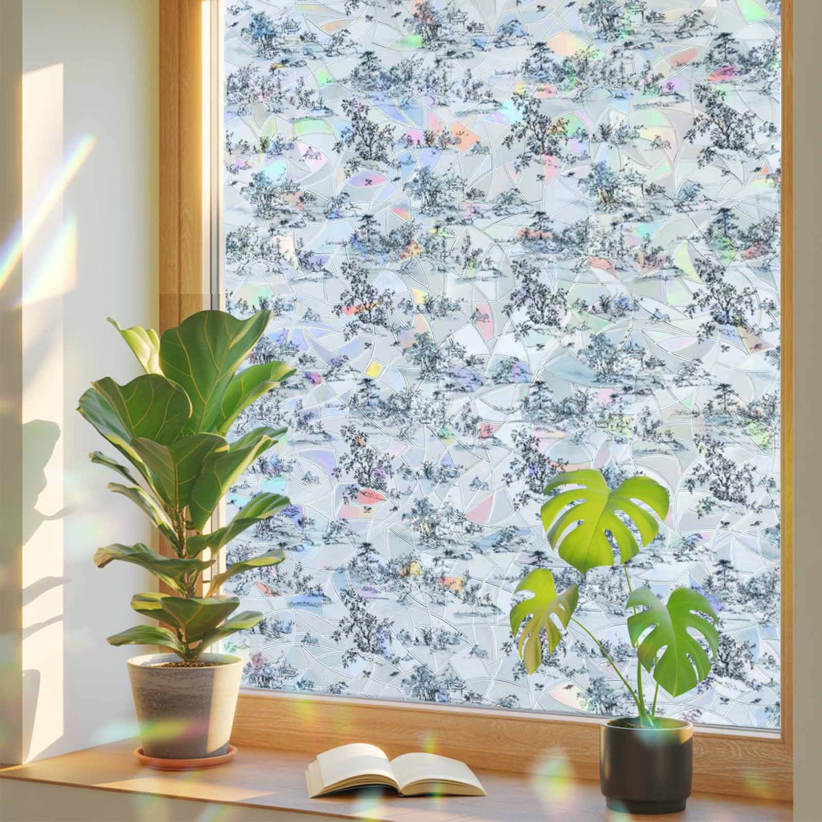 Asian Privacy Window Film, Decorative Stained Glass Window Film ...