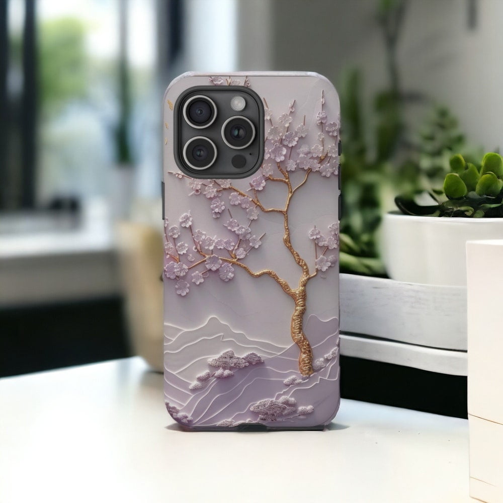 Asian Sakura Tree Landscape Art Aesthetic Phone Case 17 16 15 14 13 12 ...