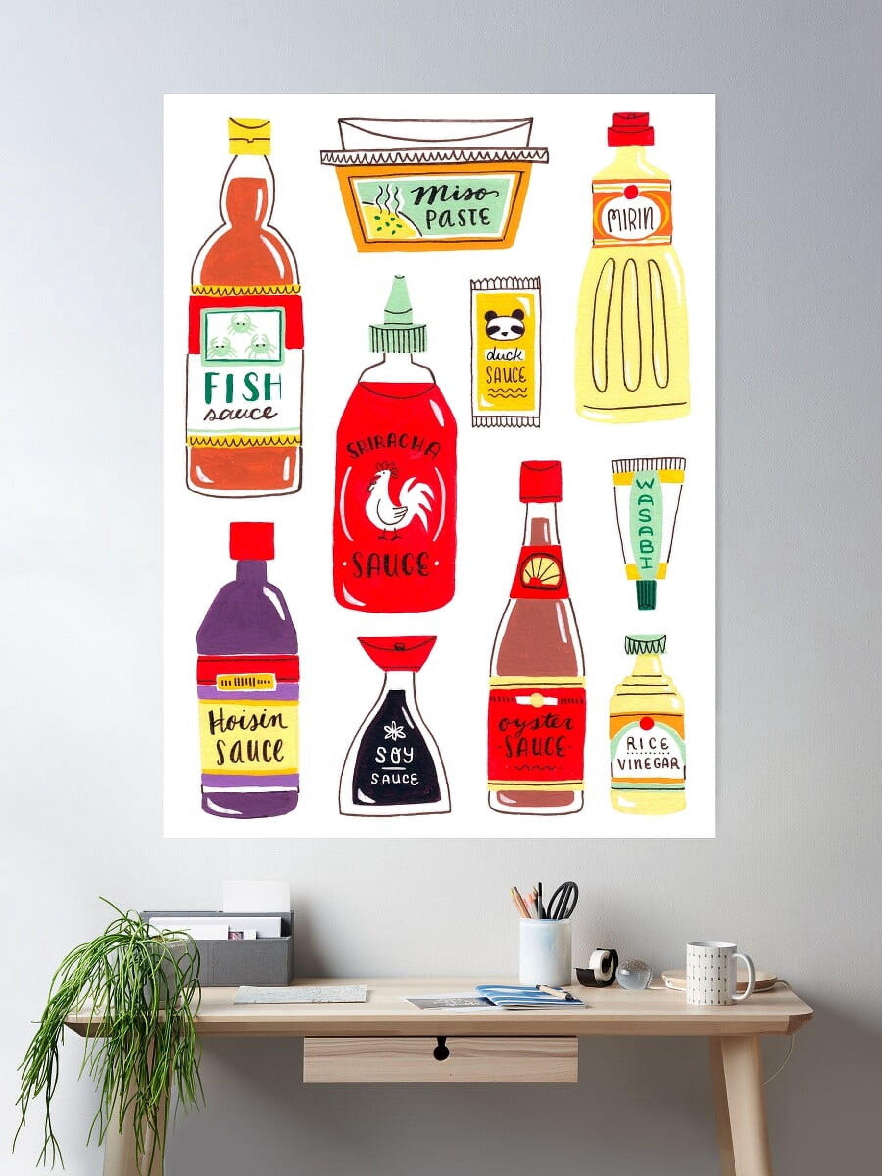 Asian Seasonings Poster Wall Art Modern Wall Decor Wall Art Home Decor ...