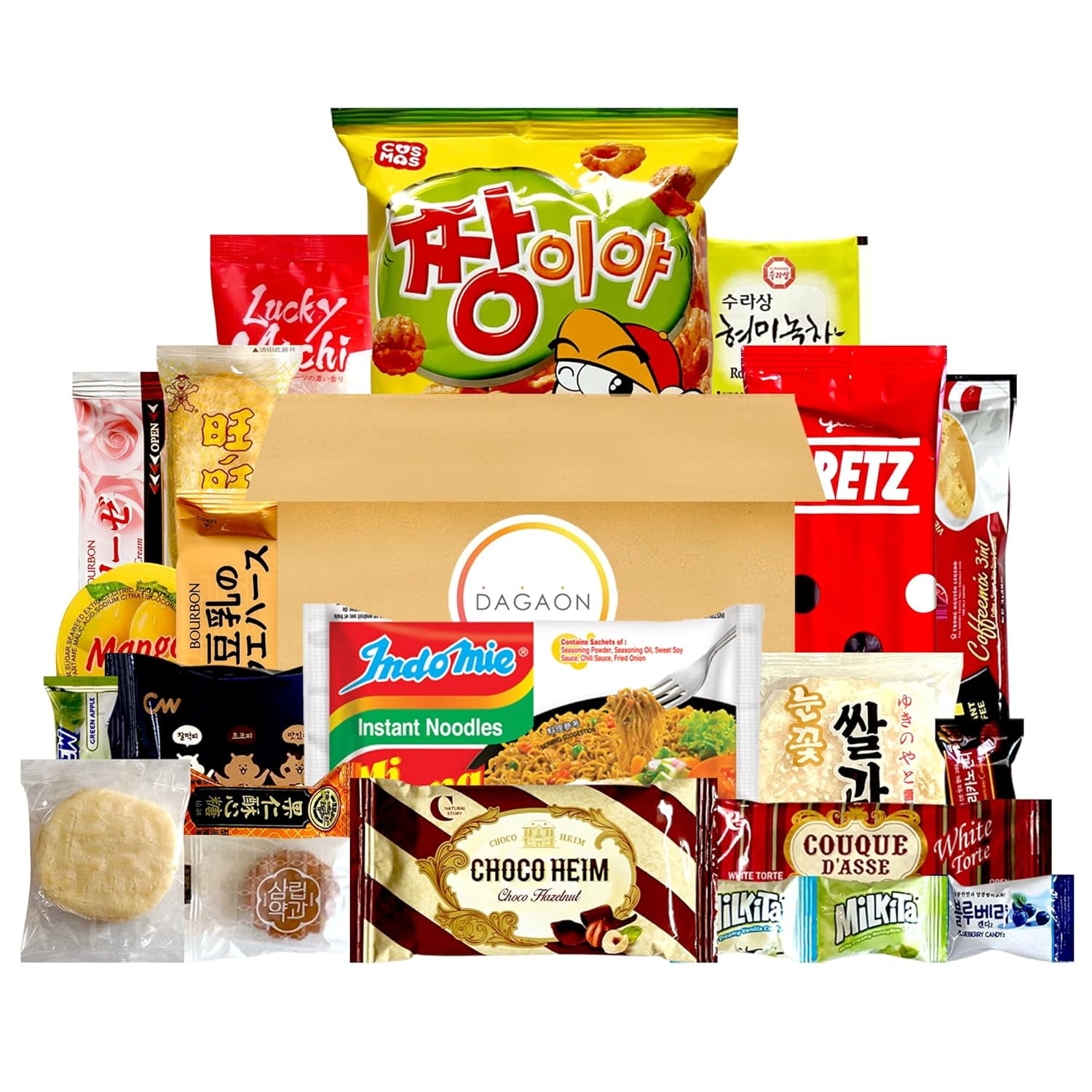 Asian Snack Box 22 Count - Snacks from Korea, Japan, China, Indonesia, Taiwan, Vietnam, Etc ...
