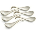 Asian Soup Spoons, 6.5 inch Ceramic Soup Spoon Set of 6, Dinner Spoons ...