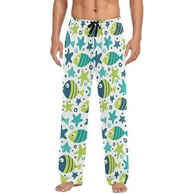 Asian Style Boho Pajama Pants Mens Lounge Pants Lightweight Men Pajama