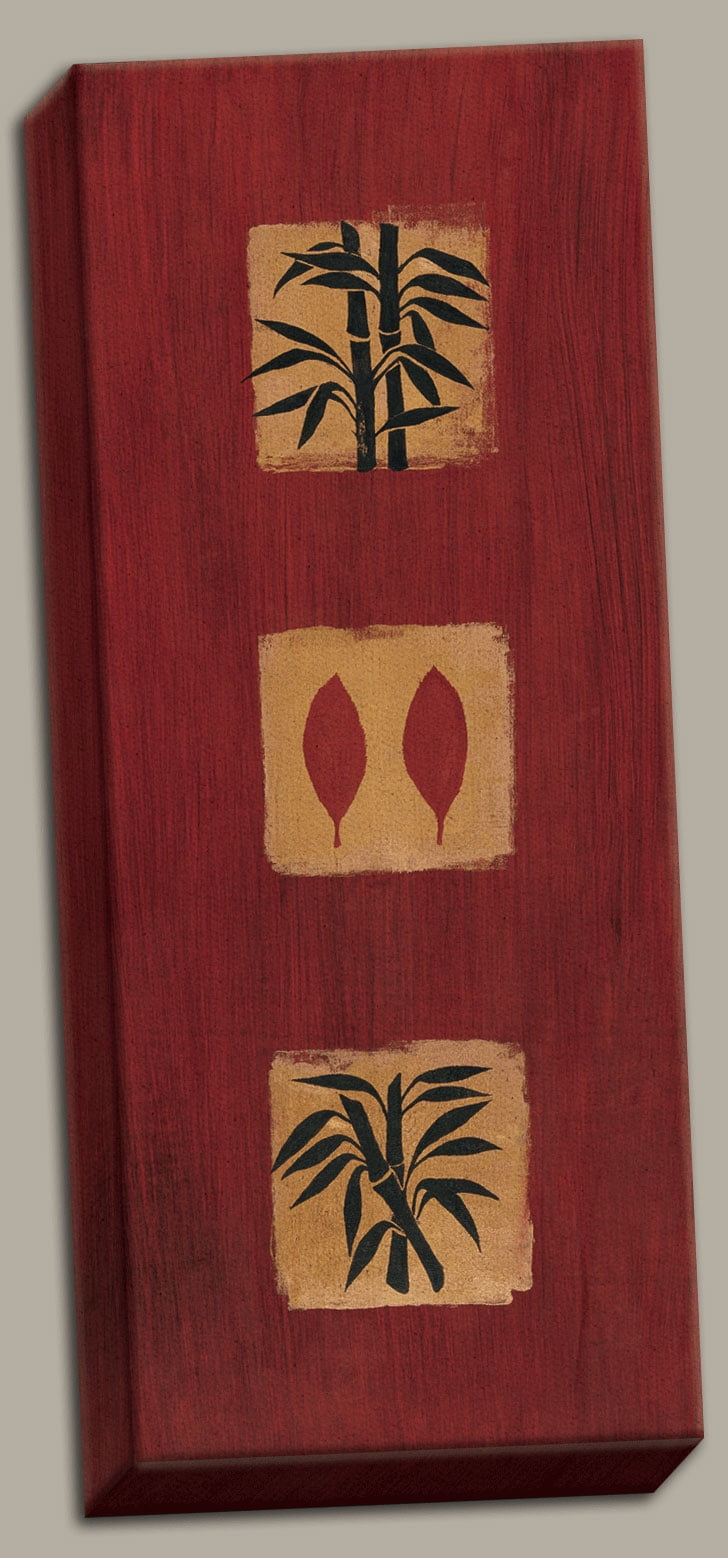 Asian Style Faux Wood Canvas Panel; Classic Chinese Characters and ...