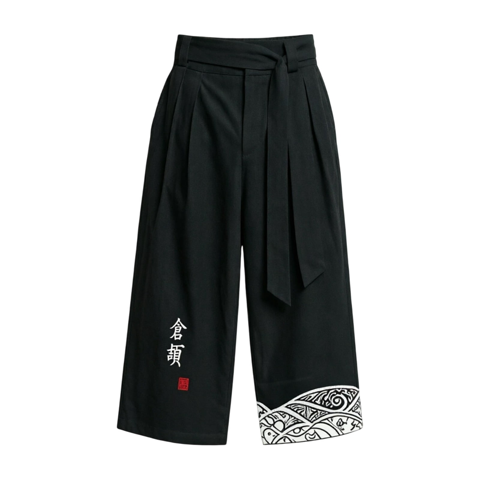 Asian Style Traditonal Pants for Men Linen Casual Wide Leg Hippie Harem ...