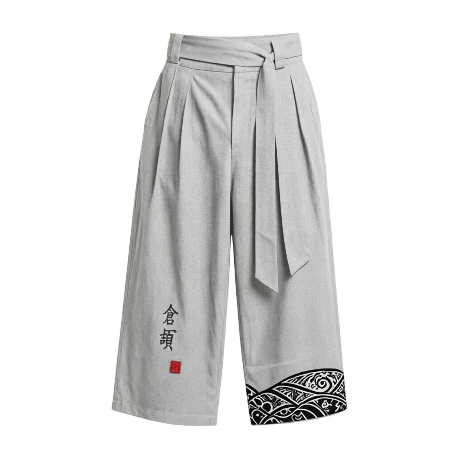 Asian Style Traditonal Pants for Men Linen Casual Wide Leg Hippie Harem ...
