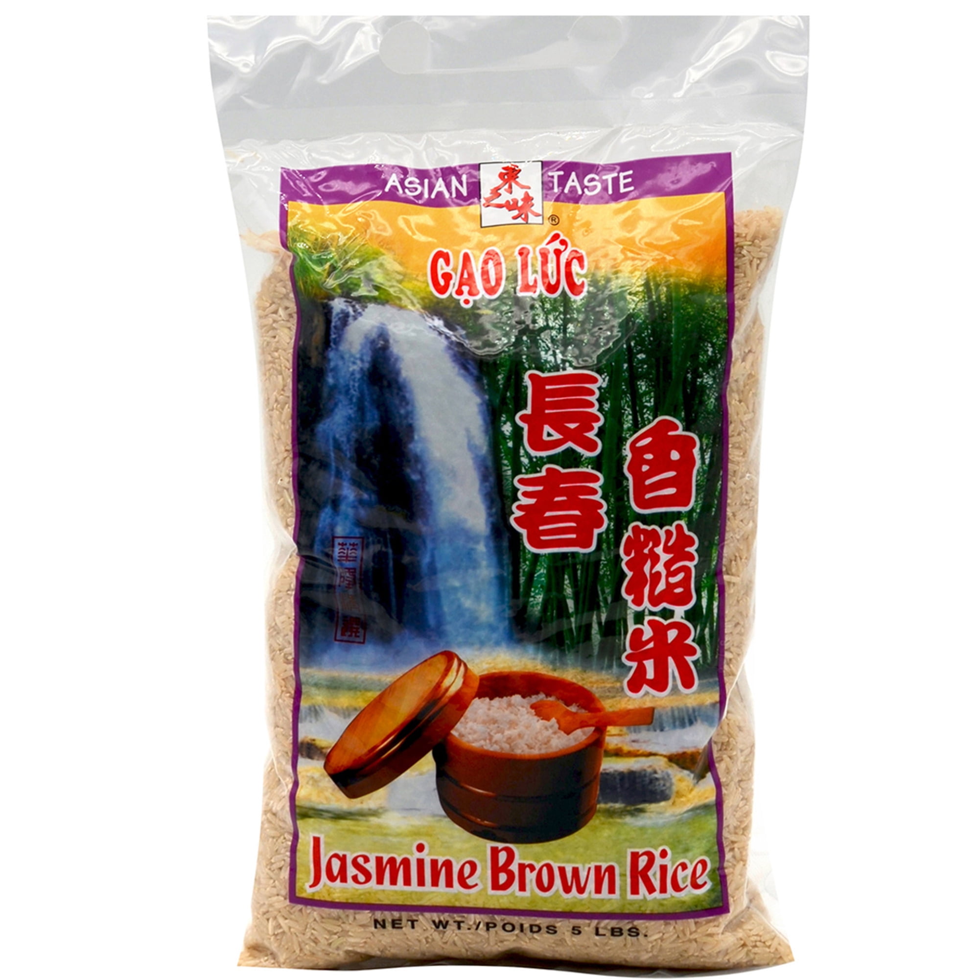 Asian Taste Jasmine Brown Rice 5Lbs - Walmart.com
