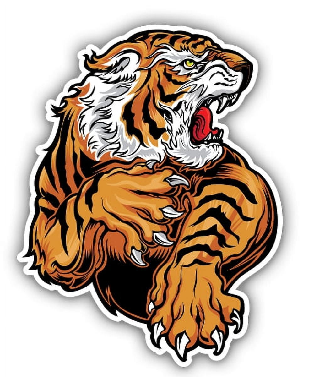 Asian Tattoo Style Tiger - 12" Vinyl Sticker Waterproof Decal - Walmart.com