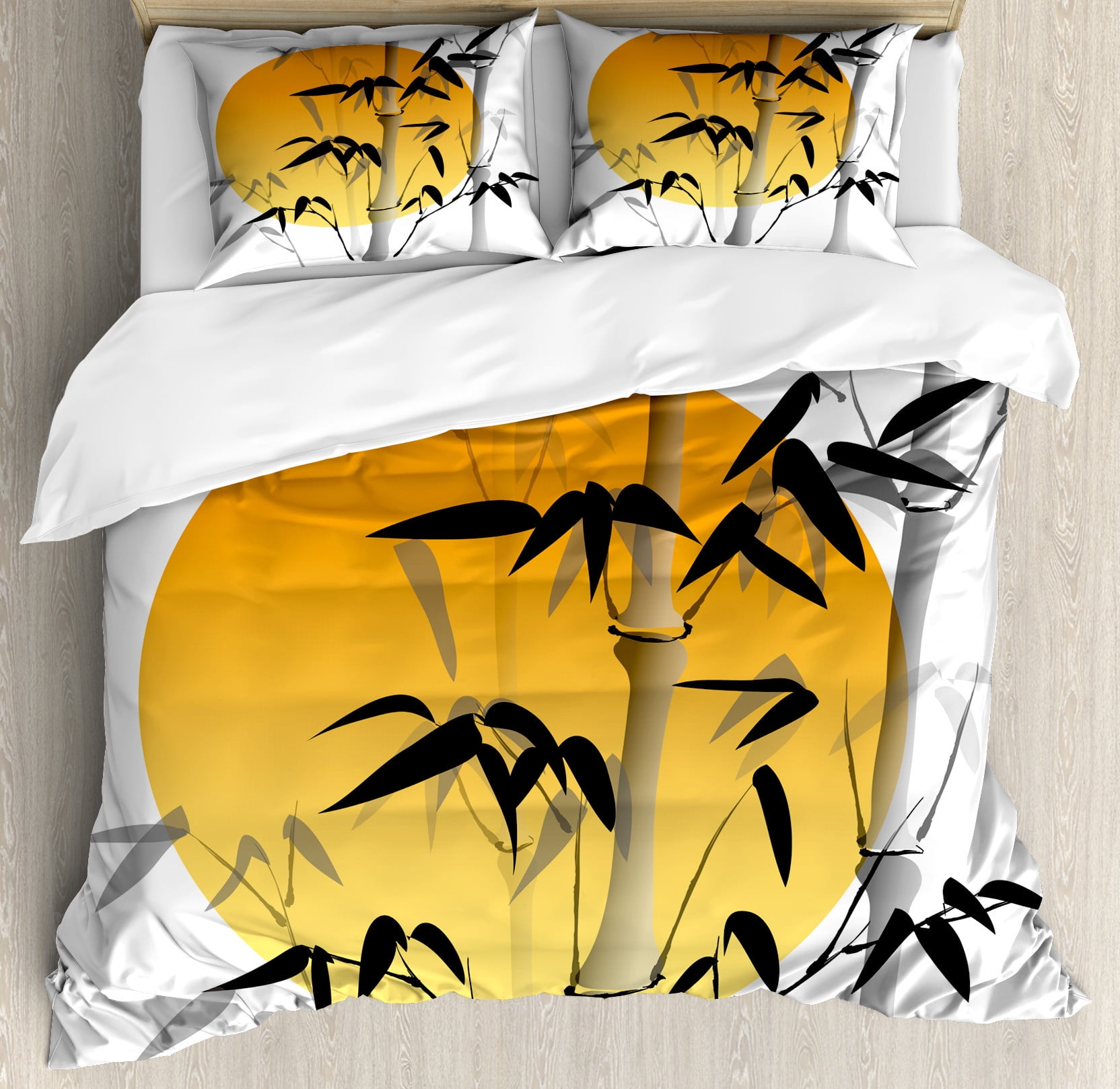 Asian Themed Duvet Cover Set, Retrowave Feels Sun Look Round and ...
