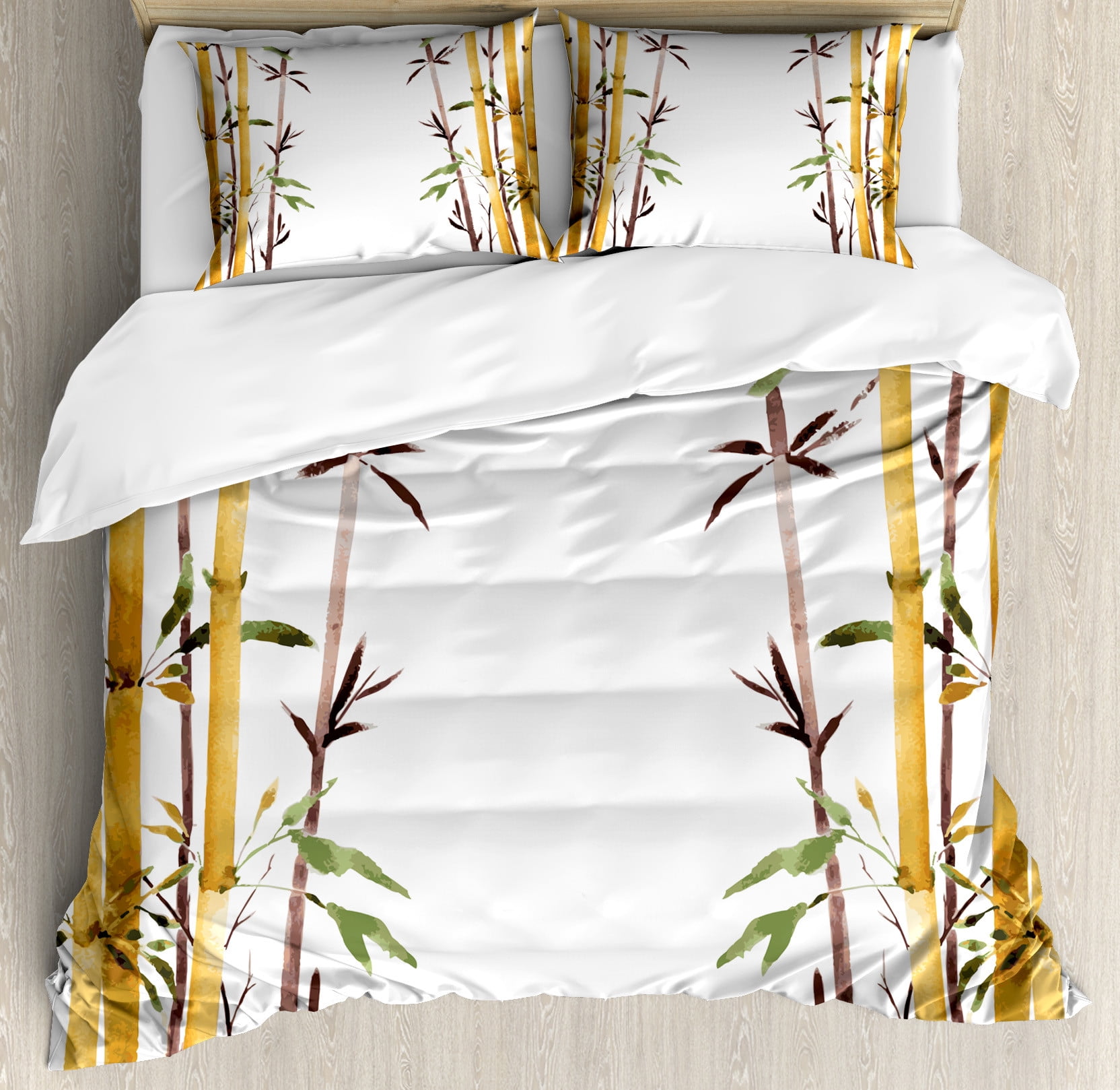 Asian Themed Duvet Cover Set, Simple Design Watercolor Painting Style ...