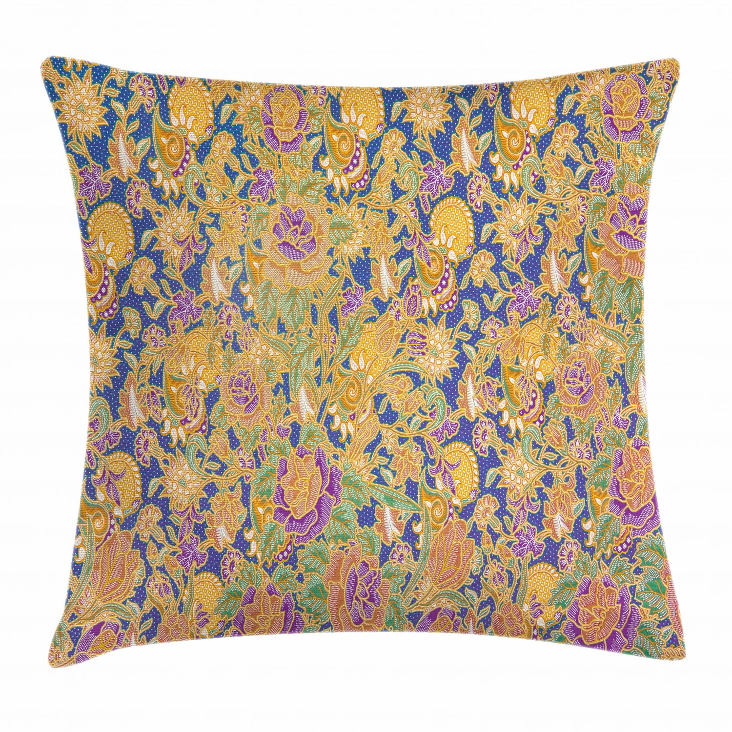 Asian Throw Pillow Cushion Cover Graphic Image Of An Indonesian Batik